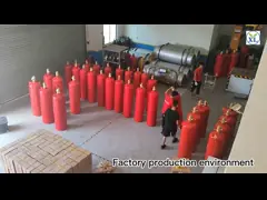 Ατσάλινα συγκολλημένα / χωρίς συγκόλληση κύλινδρο FM200 / hfc-227ea για αποθήκευση αερίου