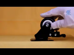2 Inch Black PVC Wheel Soft Swivel Plate Casters Of Light Duty For Furniture