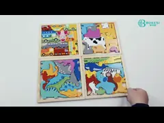 교육용 3D 목재 사용자 지정 인쇄 퍼즐 창의적인 동물 테마
