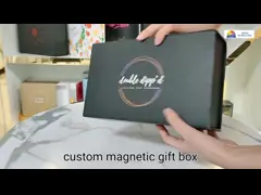 Recyclable Black Magnetic Gift Box Nail Polish Set Packaging With Foam Insert