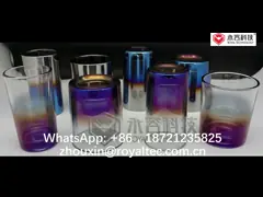 Glassware Copper Coating, Pink color plating on glass cups