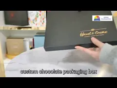 Black Paperboard Hot Stamping Chocolate Packaging Boxes With Plastic Insert