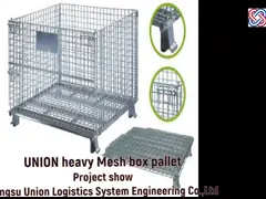 Steel Wire Mesh Cages Storage Folding For Automotive Parts Transport