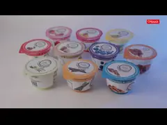 125ml ice cream container with foil lid plastic yogurt cup