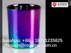 tio rainbow color pvd coating equipment, tin gold plating on glassware,  multi arc pvd plating machi