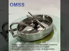 ss316l sanitary stainless steel oval inner opening manhole cover for pressure vessels