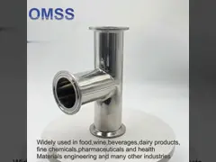 Stainless Steel Sanitary Fittings 304 Stainless Steel Tee 7MP Pipe Clamp Tee