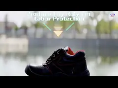 shengjie cow leather steel toe slip resistant pu sole enhanced protection workland safety shoes