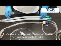 Closed Suction Catheter L-Type  Automatic Flushing 10fr 72h Double Swivel Elbow For Hospital