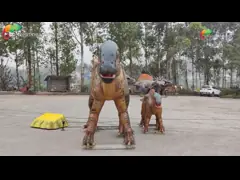 theme park life size animatronic dinosaur parasaurolophus realistic dinosaur model for amusement par