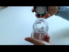 3-4Oz Child Proof Container Sgs White Glass Jar With Arched Child Resistant Lid