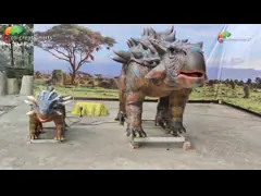 Waterproof Theme Park Life Size Animatronic Dinosaur Realistic Ankylosaurus For Amusement Park