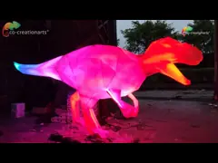 lighting decoration fiberglass dinosaurs statue