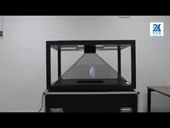 Full HD 19 Inch 360 degree Holographic Display 3d holographic display pyramid box with 4 Sides View