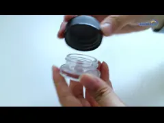9Ml Clear/Black/White Glass Concentrate Container With Child Resistant Lid  Glass Concentrate Jars