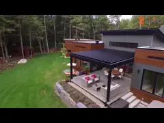 automatic waterproof outdoor customized garden aluminum pergola louver roof