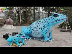 Giant Robotic Realistic Animatronic Animals Blue Realistic Fake Frog 50hz 60hz