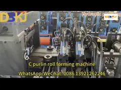 100-300mm C And Z Purlin Roll Forming Machine 14 Stations 15KW
