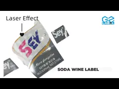 offset printing beverage bottle label alcohol clear label stickers custom