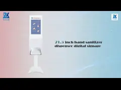 Android advertising equipment kiosk digital signage sanitizer media player screen with auto hand sanitizing dispenser