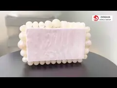 clutch acrylic handbag purse handmade beaded pearl dinner ball parties bride weddings perspex should