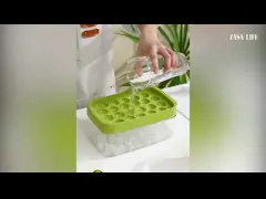 oem durable small circle ice cube tray with lid summer kitchen fridge freeze tools