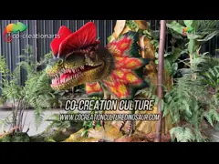 roar sound dinosaur animatronics in theme park museum exhibition
