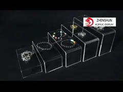 Conjunto de exibição de cinco peças de acrílico Riser Stand Transparente 7,8 x 3,1 x 2,3 polegadas
