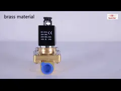 24VDC Brass Electric Water Solenoid Valve 2 Way Zero Differential Pressure