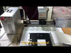 High Precision Automatic Fiber Laser Marking Machine With 2 Station Rotate Table