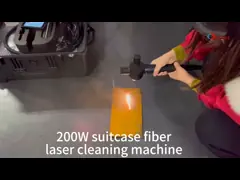 100w 200w suitcase fiber laser cleaner with touch screen and jpt source