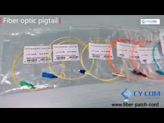 fc/upc om3 0.9mm fiber optic pigtail lszh aqua cable