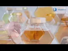 Top Qualità 200Ml 350Ml 700Ml Vaso Esagonale di Miele Con Dipper di Legno