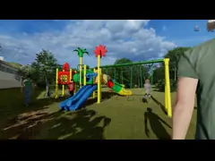 Los niños galvanizaron la grieta anti de la diapositiva al aire libre del patio de la tubería de acero