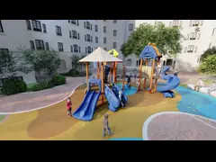 Diapositiva plástica del patio de los niños de LLDPE para agrietarse anti de la buen salud