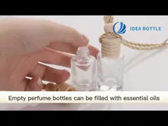 flat round hanging glass diffuser bottles car perfume 8ml