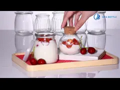 Campione gratuito di cuore in rilievo Vaso di budino in vetro multifunzione per budino