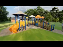 Theme Park Kids Galvanized Pipe Outdoor Slide Playground Anti Crack