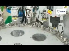 Macchina di assemblaggio automatica di rivettazione a molla PLC Controllo rotativo Chuck Capper