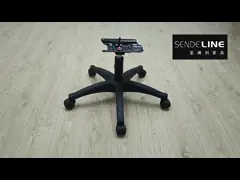 Swivel Office Chair White Base Adjustable Nylon Five Star Feet With Casters