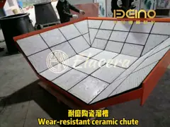 alumina chute wear liners industrial ceramic composite liner rubber