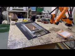 6 axis robot automatic 100w suitcase portable fiber laser cleaning machine rust removal