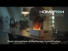 homefish flame humidifier aromatherapy machine 150ml capacity rgb flame effect for bedroom desktop