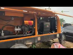 2018 sany heavy industry hbt100c-1818d used concrete trailer pump