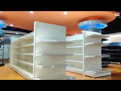 5 tiers white gondola shelving l post 80kgs 1500mm high