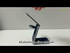 foldable magnetic metal wireless charging aluminum alloy 3 in 1 portable magnetic charger