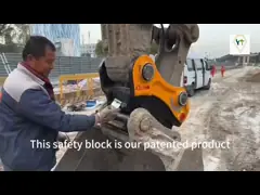 Connettore veloce di tipo idraulico / accoppiatore ad aggancio rapido per escavatori da 1 a 26 tonnellate