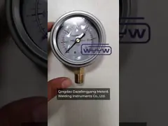 customized range stainless steel pressure gauge manometer with brass thread and phosphor bronze tube