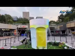 outdoor smart flexible led display pixel oled panel screen drink can design