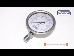 60mm bourdon tube pressure gauge no oil oxygen pressure gauge meter
